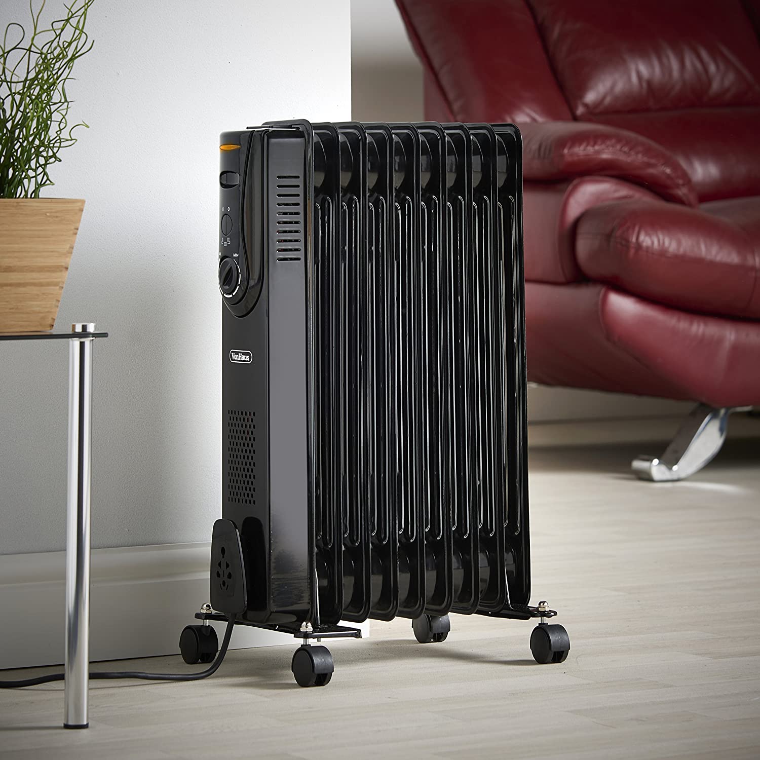 Calorifer electric cu ulei, 9 Elementi, Putere 2000W VonHaus 2514060, 3 ...