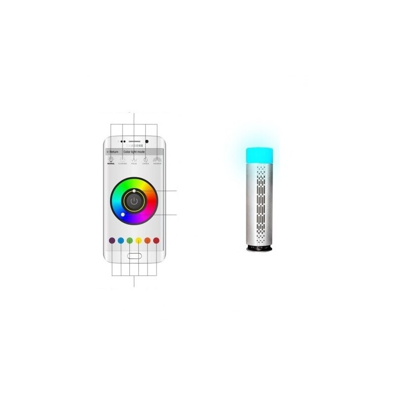 Boxa portabila Bluetooth cu lumini LED Argintiu - eMAG.ro