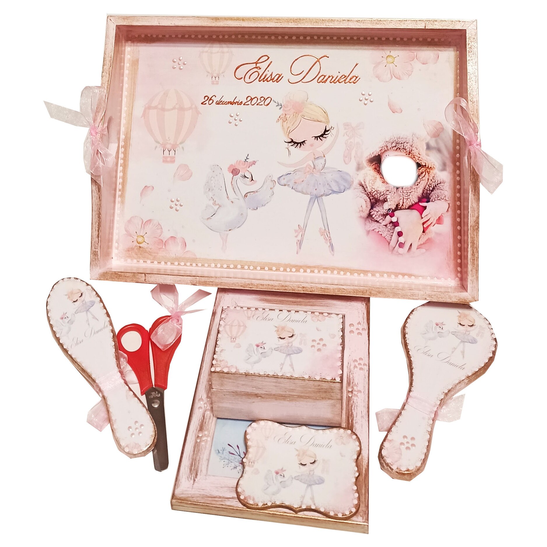 Set personalizat pentru taierea motului, format din 6 accesorii din ...