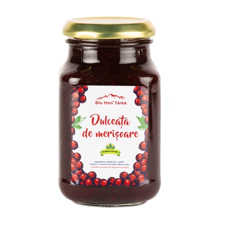 Dulceata ecologica de merisoare, Bio MonTANA, 400 g - eMAG.ro