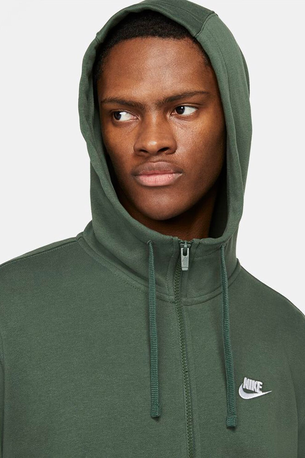 Nike, Hanorac cu fermoar Sportswear Club, Verde, XL - eMAG.ro
