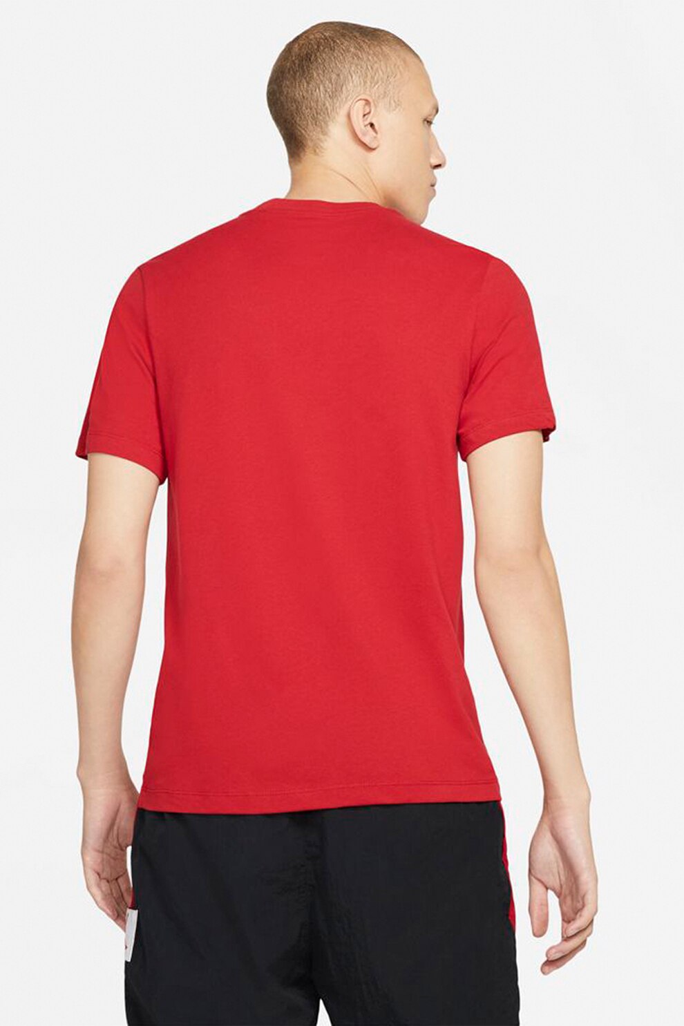 Nike, Tricou cu decolteu la baza gatului si logo Jordan Jumpman, Rosu ...