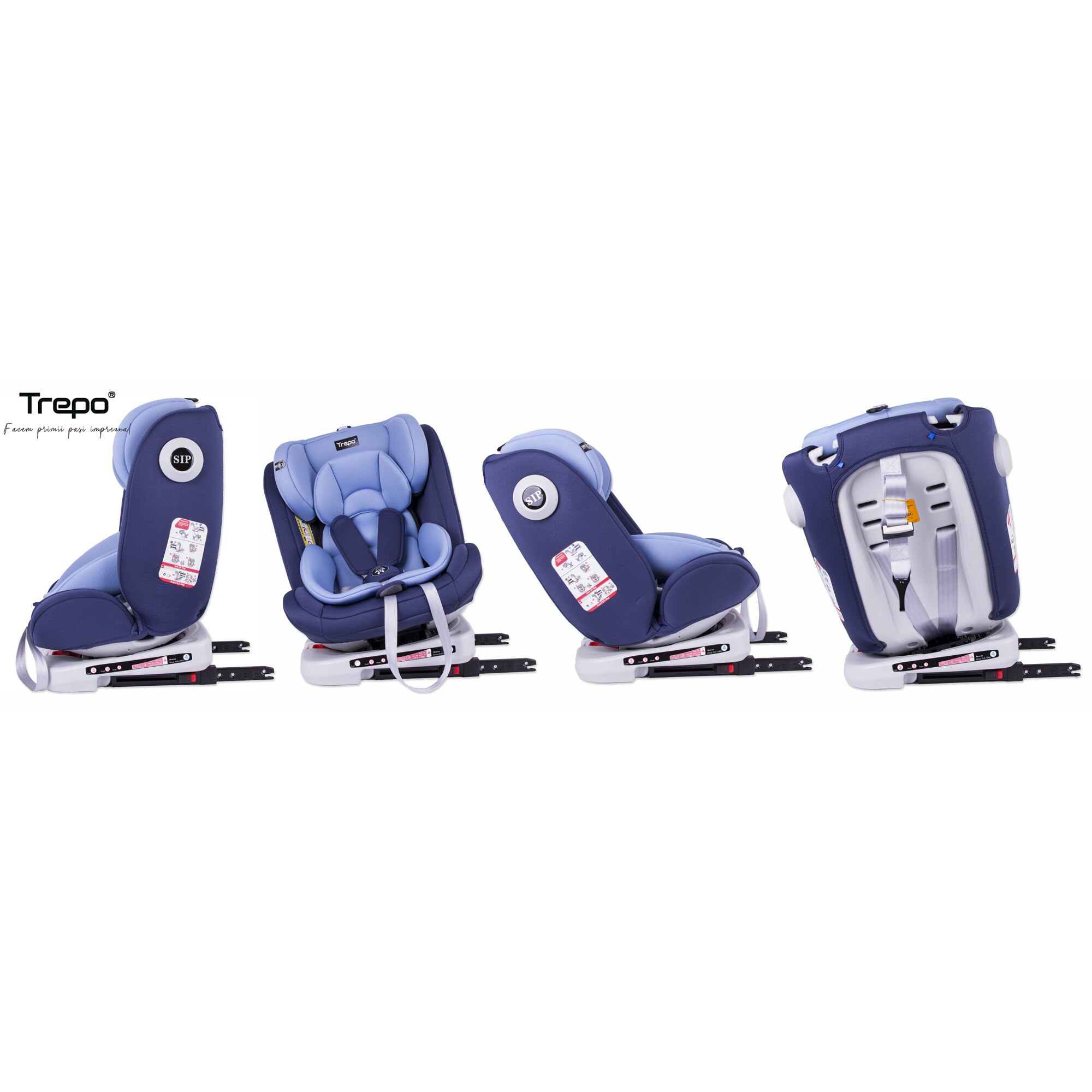 Scaun Auto ISOFIX TREPO® Rotire 360° grade, 0 - 36 kg pentru Copil ...