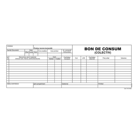 Bon de Consum Colectiv, Format A5, 100 File/Carnet - eMAG.ro