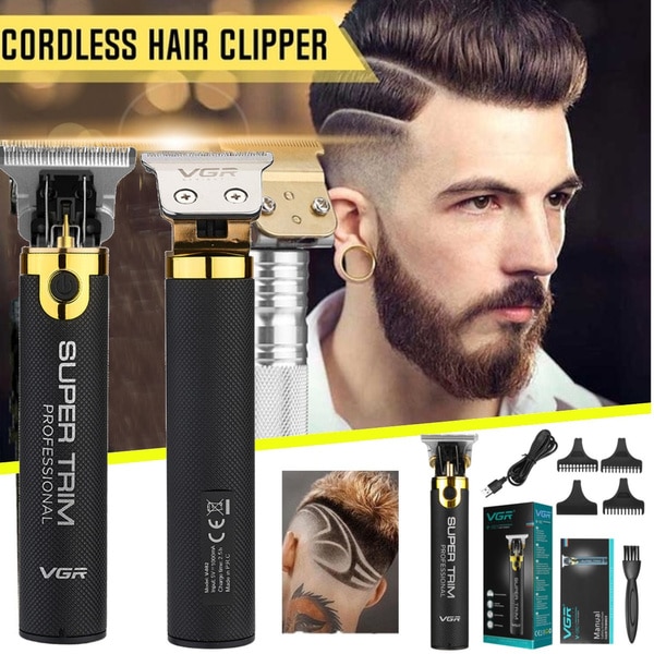 Masina de tuns par/barba, VGR, Baterie, Negru - eMAG.ro