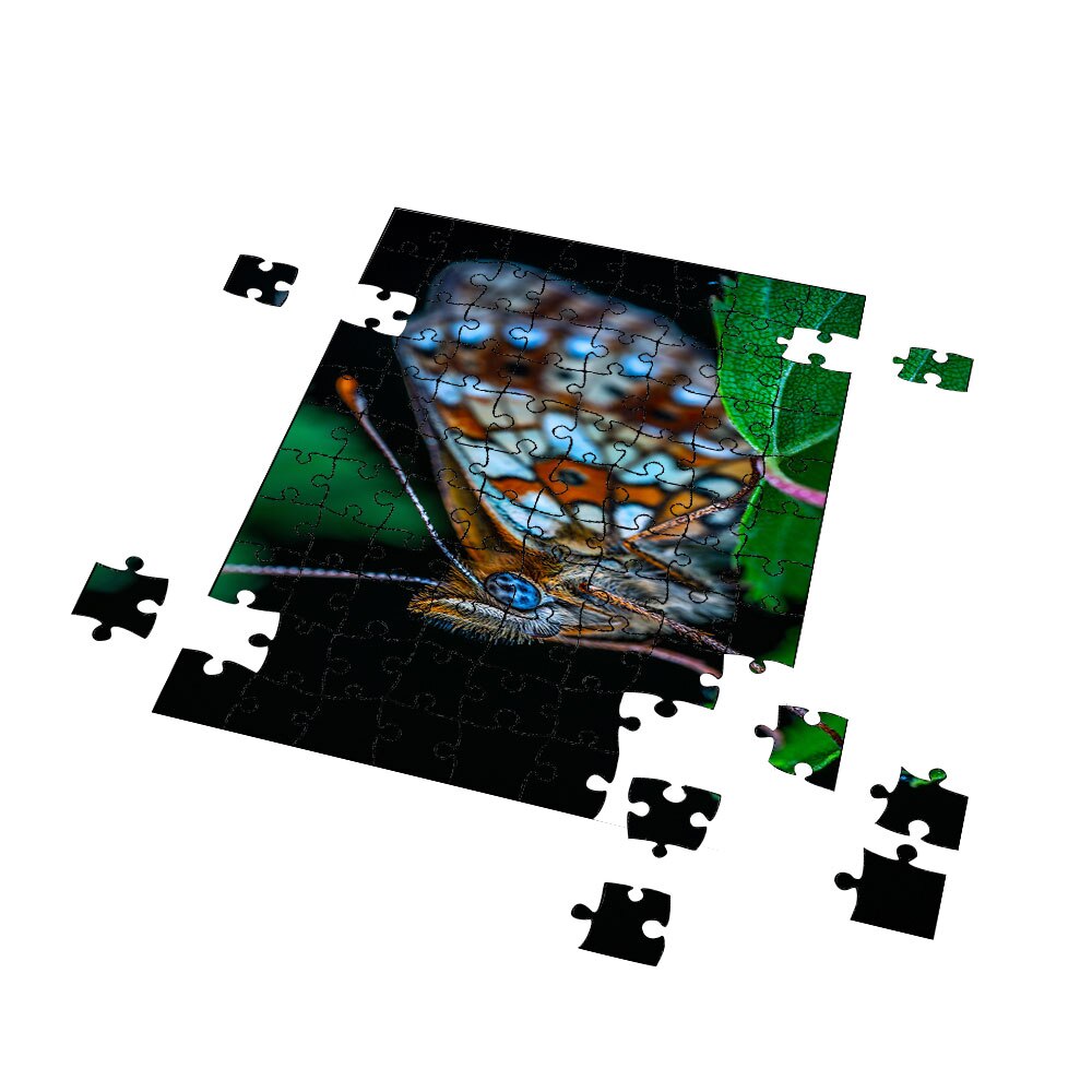 Puzzle Art Factory 96 piese, Close-up fluture ochi albastrii, animale ...