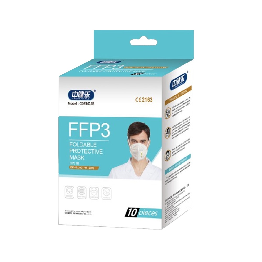 Set 10 bucati masca de protectie respiratorie cu valva FFP3 / KN99 - eMAG.ro