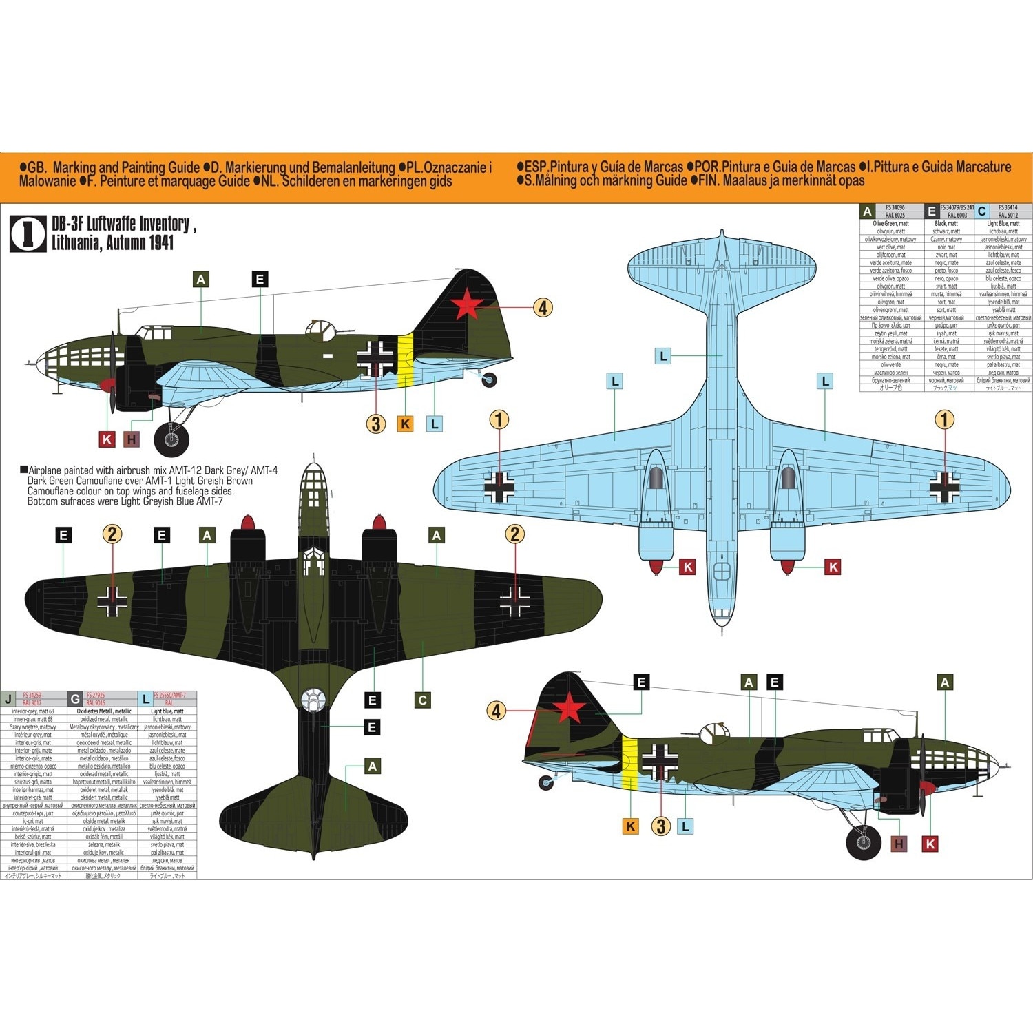 Модел на самолет MisterCraft DB-3F съветски торпеден бомбардировач ...