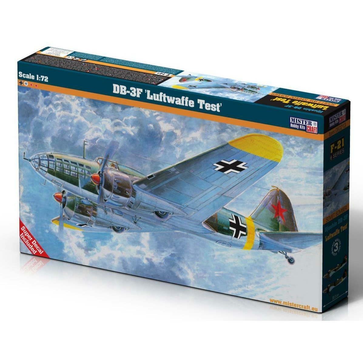 MisterCraft DB-3F szovjet torpedóbombázó "Luftwaffe teszt" 1:72 MCR F21 ...