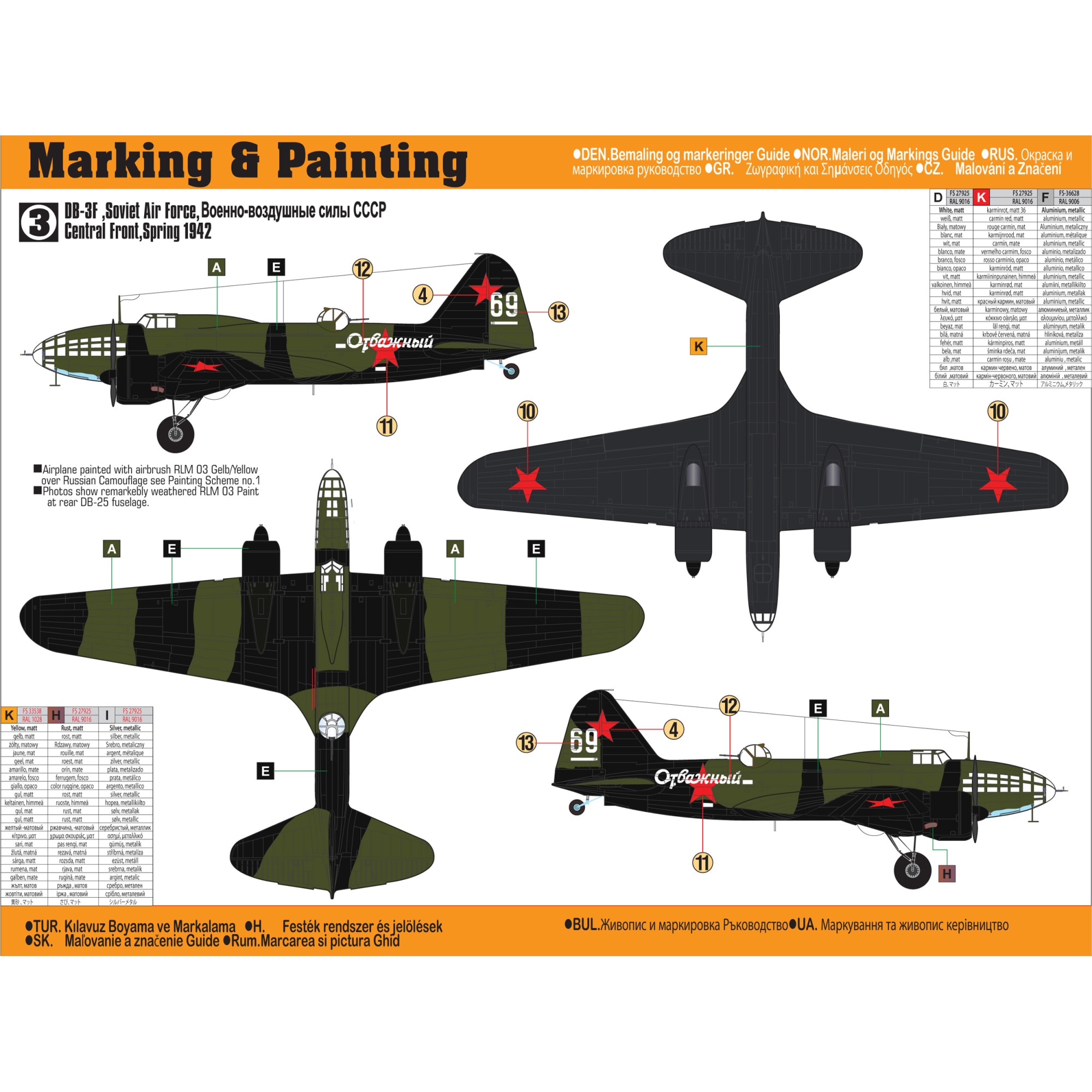 MisterCraft DB-3F szovjet torpedóbombázó "Luftwaffe teszt" 1:72 MCR F21 ...