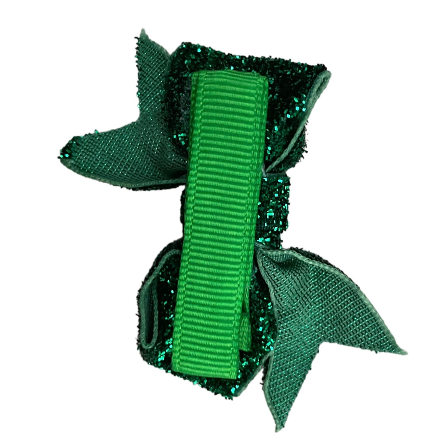 Clama de par cu funda cu sclipici, 7 cm, verde - eMAG.ro