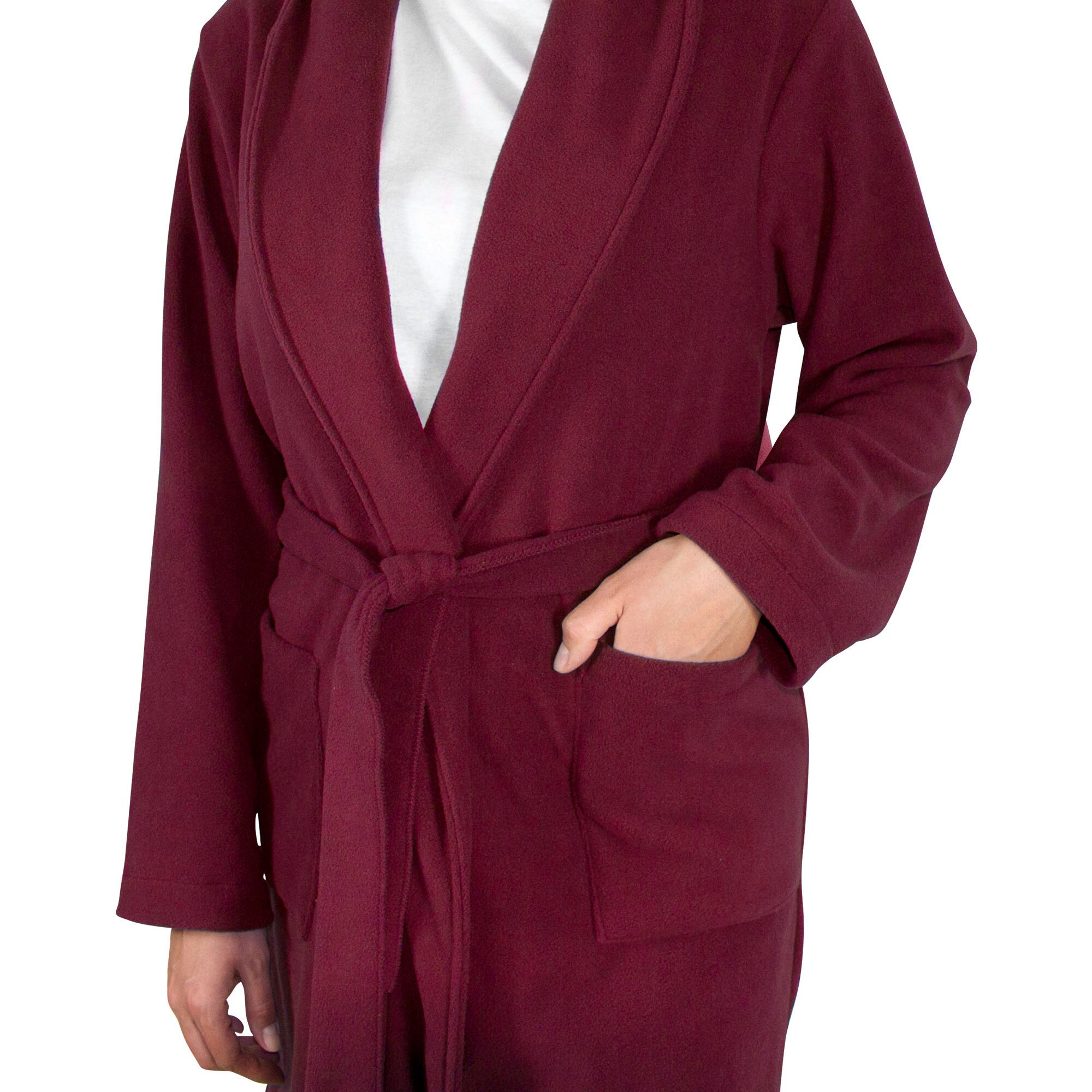 Halat polar fleece modern PRIMA, grena, L - eMAG.ro