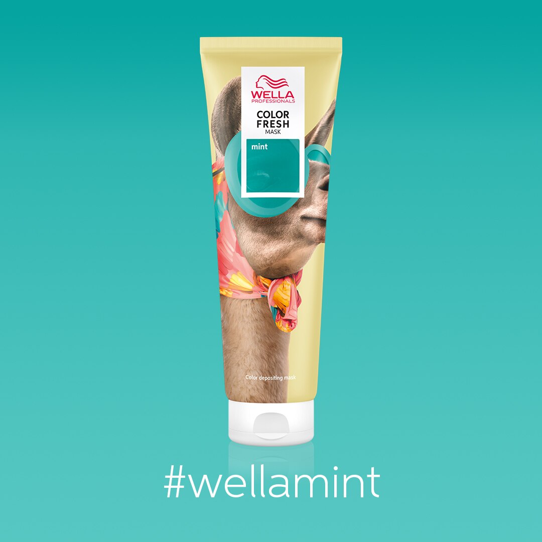 Masca pentru par Wella Professionals Color Fresh Mint, 150 ml - eMAG.ro