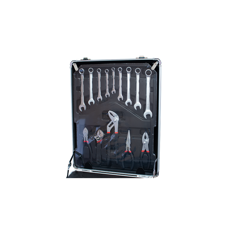 Trusa scule HedoTools, 799 piese in valiza aluminiu tip troler Argintiu ...