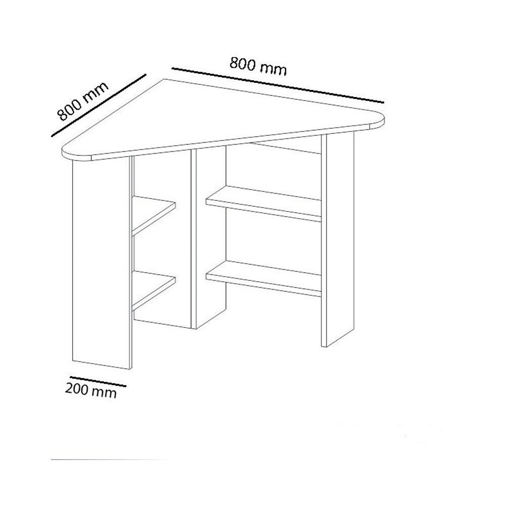 Birou colt Corner Homs, 80 x 73.8 x 80 cm, Gri - eMAG.ro