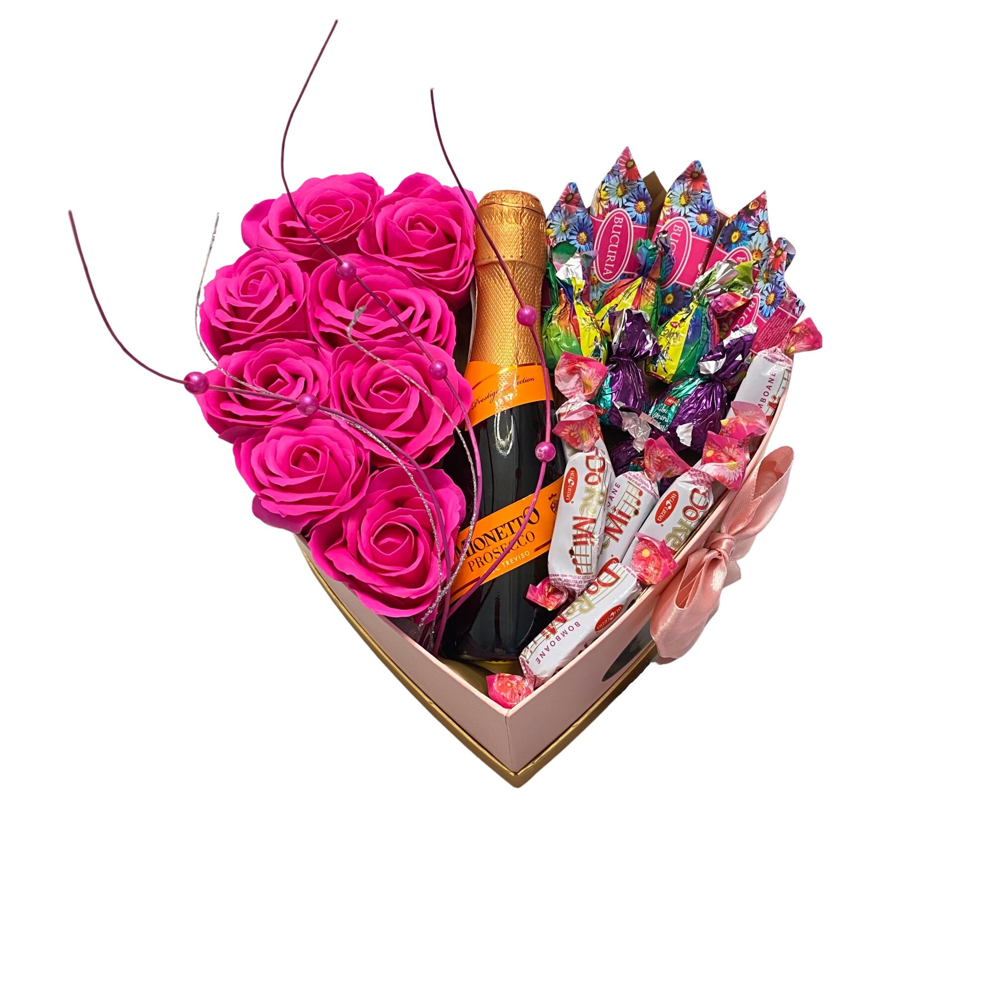 Szív alakú ajándékdoboz, ChocoBox, White Love, Bucuria csokoládé ...