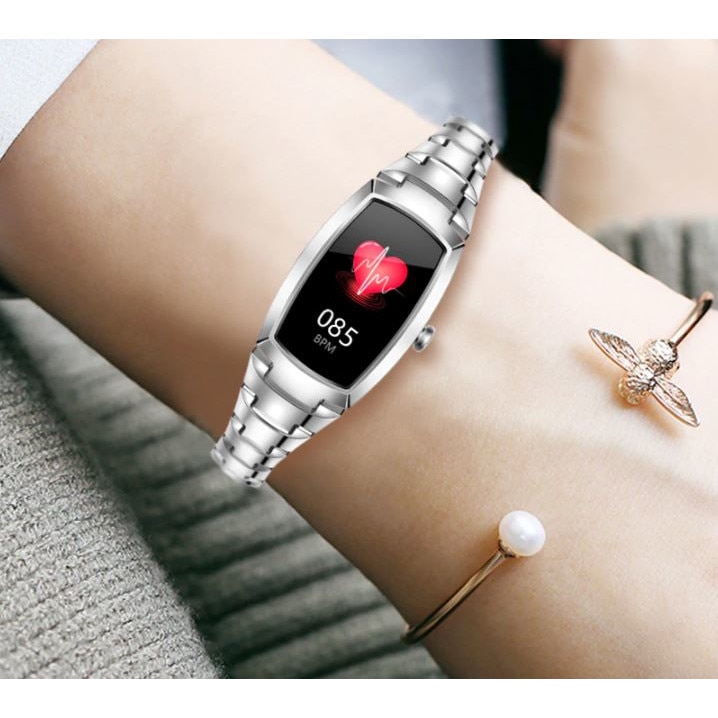 Okosórá, Smartwatch H8 pro, Ezüst, So2p, Bluetooth, Egyedi óra képernyő ...