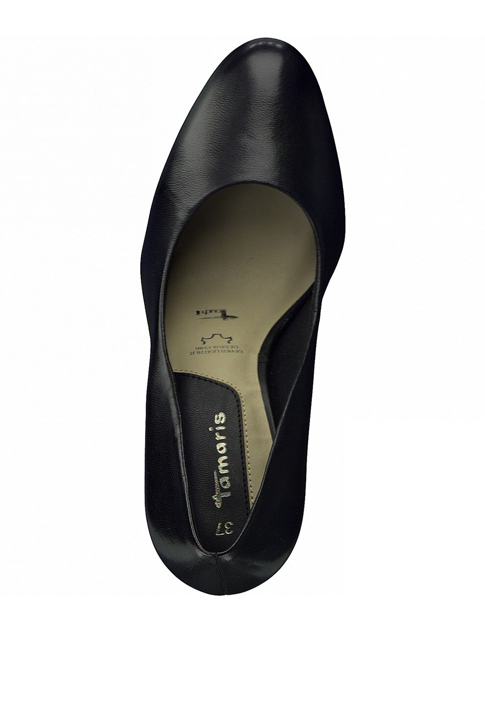 Tamaris, Pantofi din piele cu toc stiletto, Negru, 39 - eMAG.ro