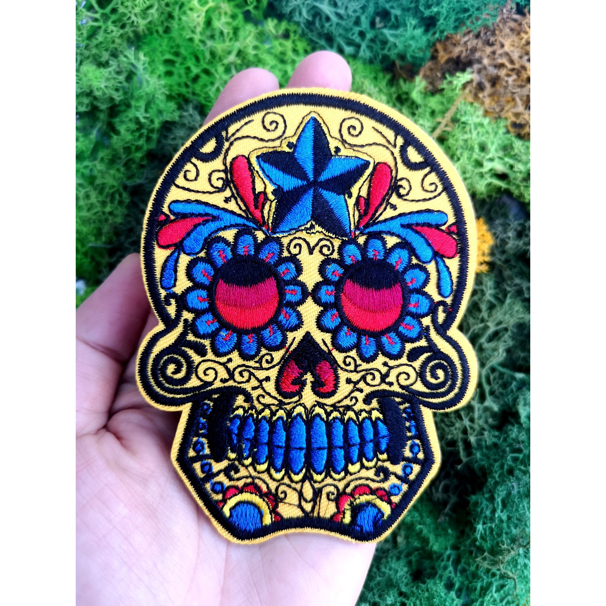 Textil tapasz / hímzett tapasz Skeleton / El Día de Muertos II 9,6x7,6 cm - eMAG.hu