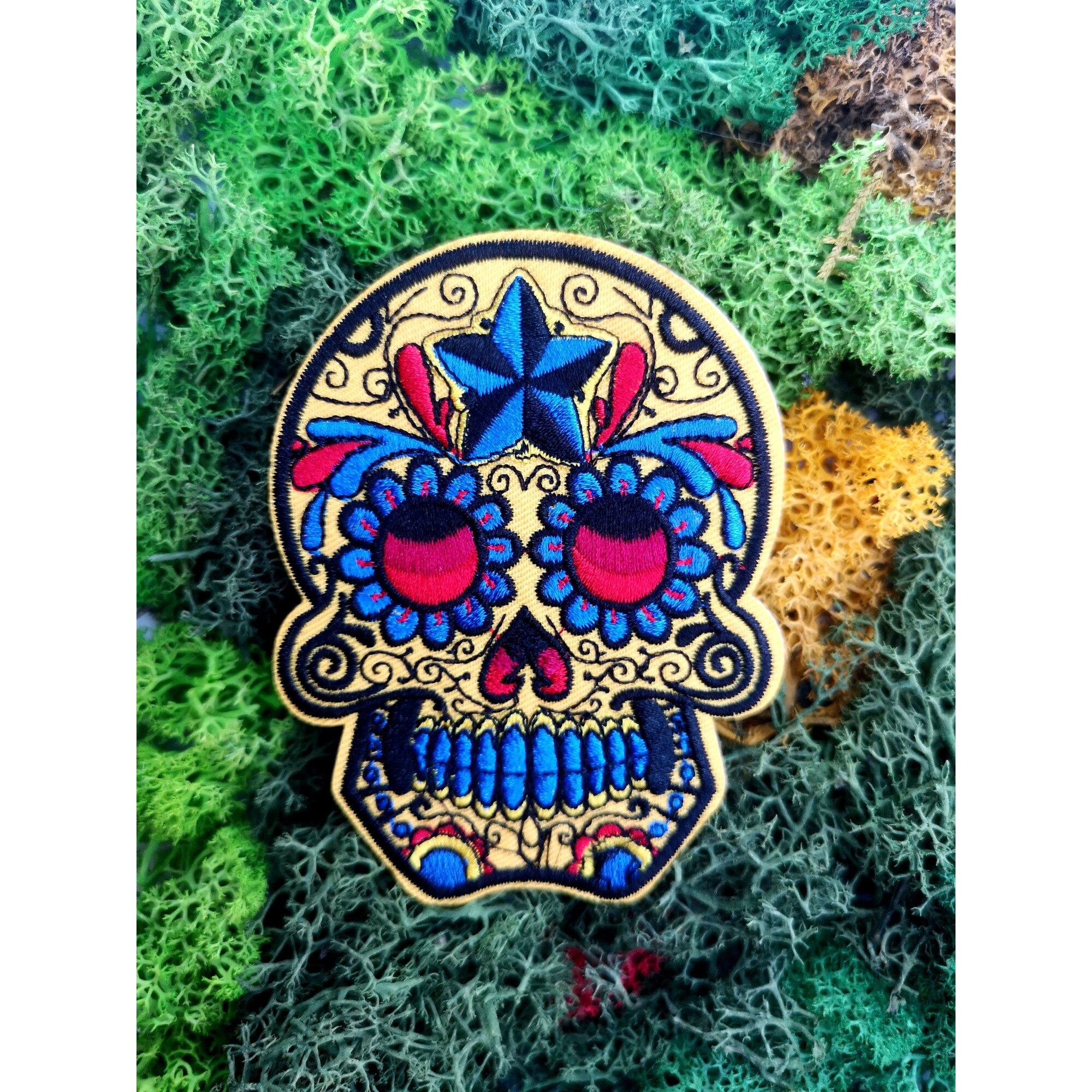 Textil tapasz / hímzett tapasz Skeleton / El Día de Muertos II 9,6x7,6 cm - eMAG.hu