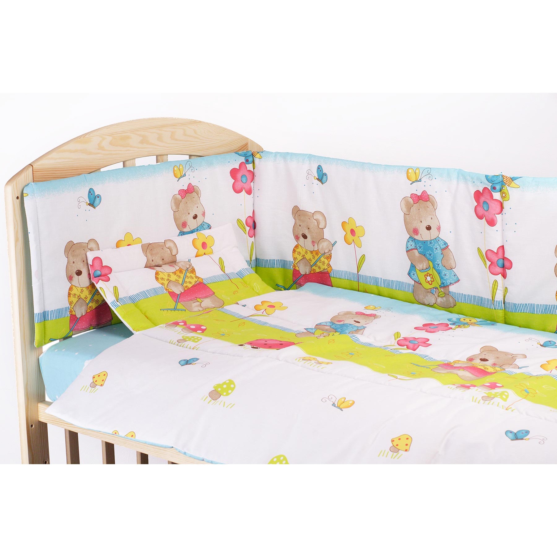 Set 2 aparatoare laterale ursuletul harnic,verde,180x30cm - eMAG.ro