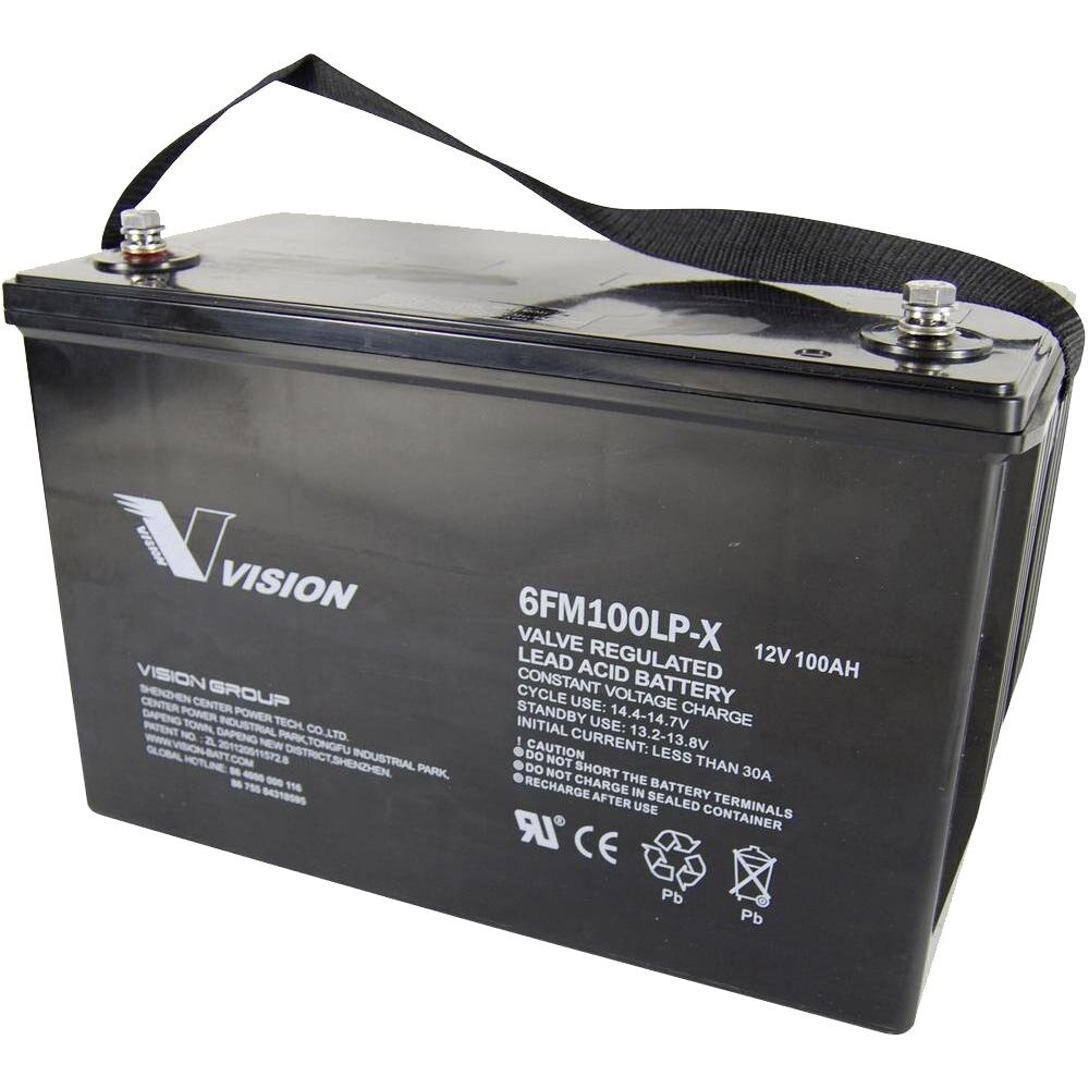 Оловна акумулаторнa батерия VISION 6FM100-X 12V 100Ah - eMAG.bg