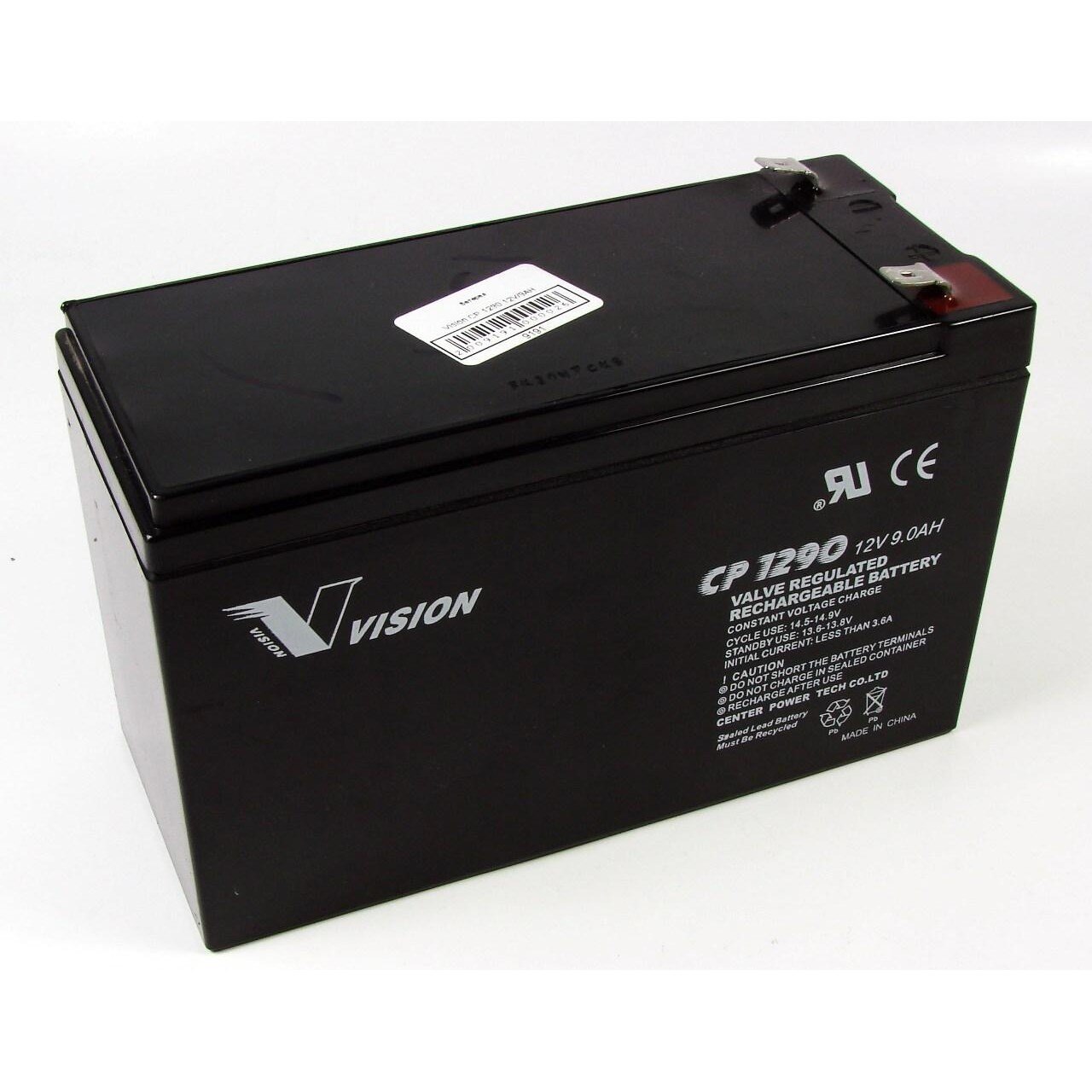 Оловна акумулаторнa батерия VISION CP1290 F2 - 12V 9Ah - eMAG.bg