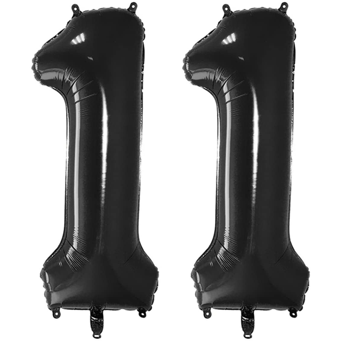 Set 2 baloane folie, WOW, Negru, aniversare 11 ani, 105 cm - eMAG.ro