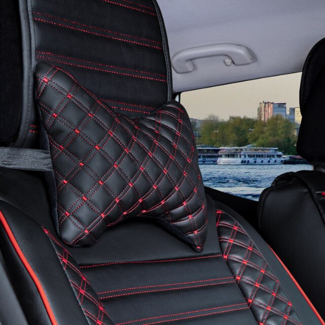 Set Husa Auto Premium Negru Accente Rosii - eMAG.ro