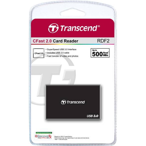 Card reader Transcend RDF2, CFast 2, USB 3.1, Black - eMAG.ro