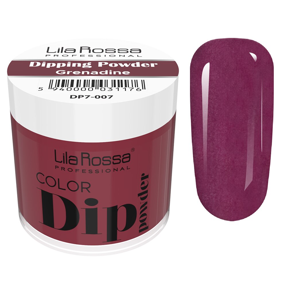 Pudra acrilica Dip Powder color, Lila Rossa, 7 g, 007 Grenadine - eMAG.ro