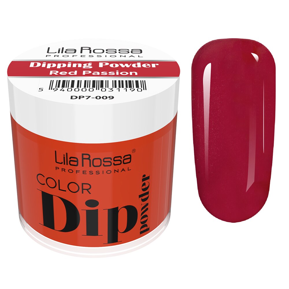 Pudra acrilica Dip Powder color, Lila Rossa, 7 g, 009 Red Passion - eMAG.ro