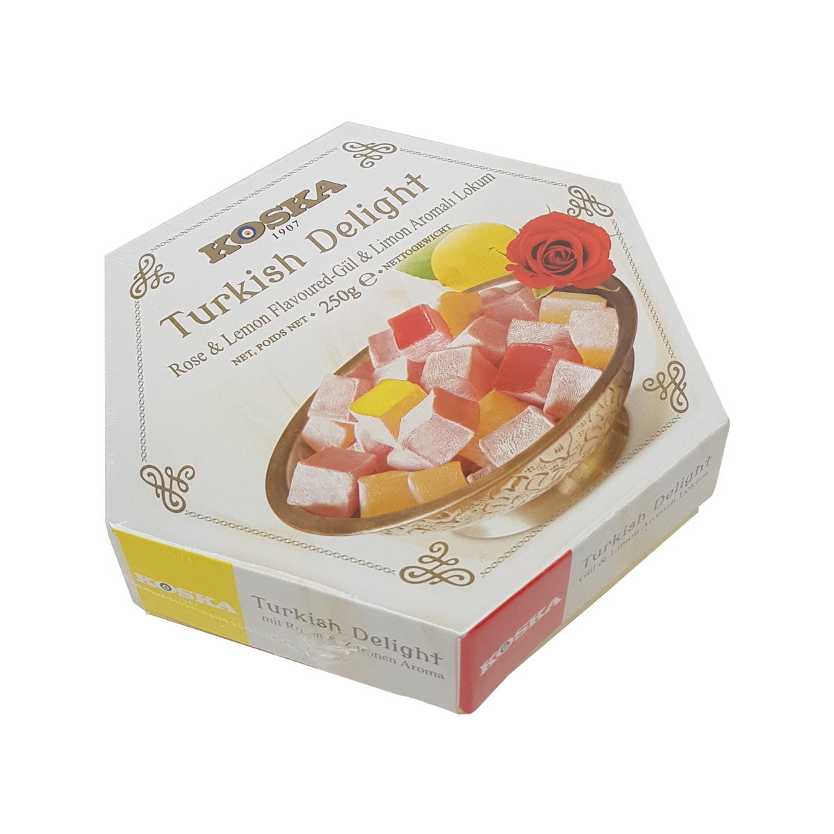 Rahat turcesc autentic, Koska, cu aroma de trandafir si lamai,, 250 gr ...
