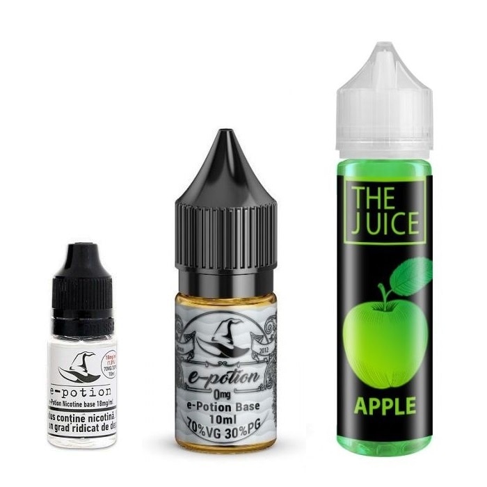 Pachet Lichid Tigara Electronica The Juice - Apple ,3mg/ml ,60ml cu Nicotina - eMAG.ro