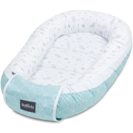 Cosulet bebelus pentru dormit Bellochi Baby Nest Cocoon XL 90x60 cm alb ...