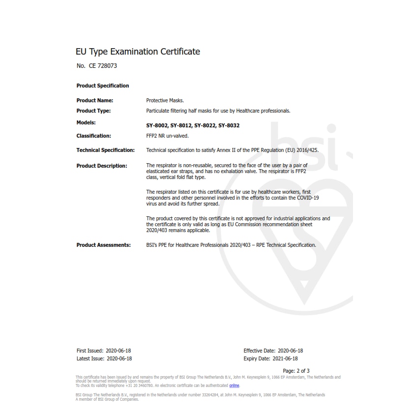 Professzionális félmaszk orvosi használatra, védelem FFP2 NR, CE 2797 ...