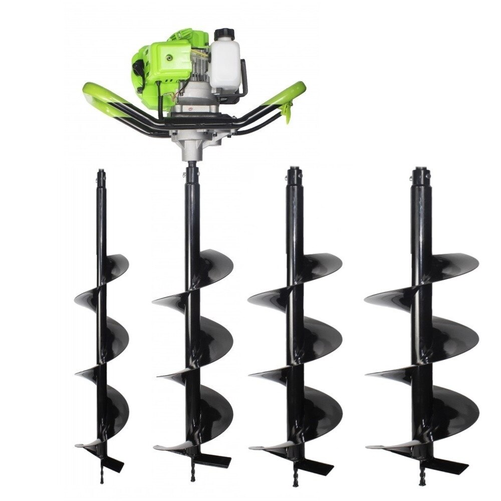 CRAFT-TECH 3,5 Cp Földfúró, 200 RPM, Fúrók 100/150/200/250 x 800 mm ...