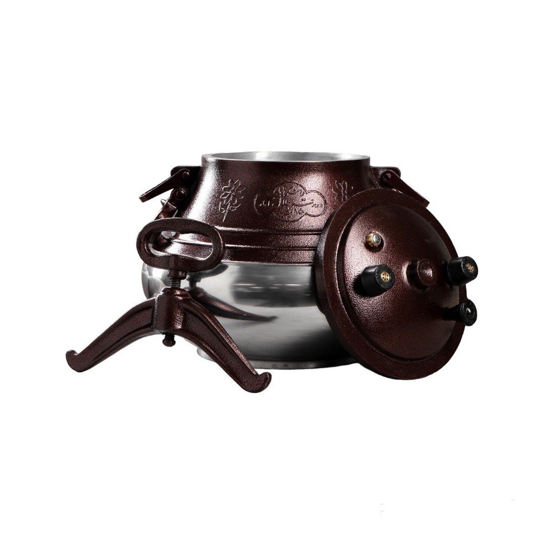 Ceaun de aluminiu sub presiune Afgan 18 L, Inox/Maro - eMAG.ro