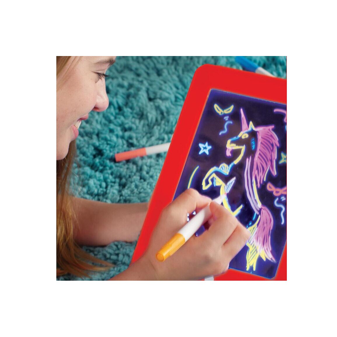 Комплект за рисуване Doty Flashy Magic Drawing с прозрачен таблет със ...