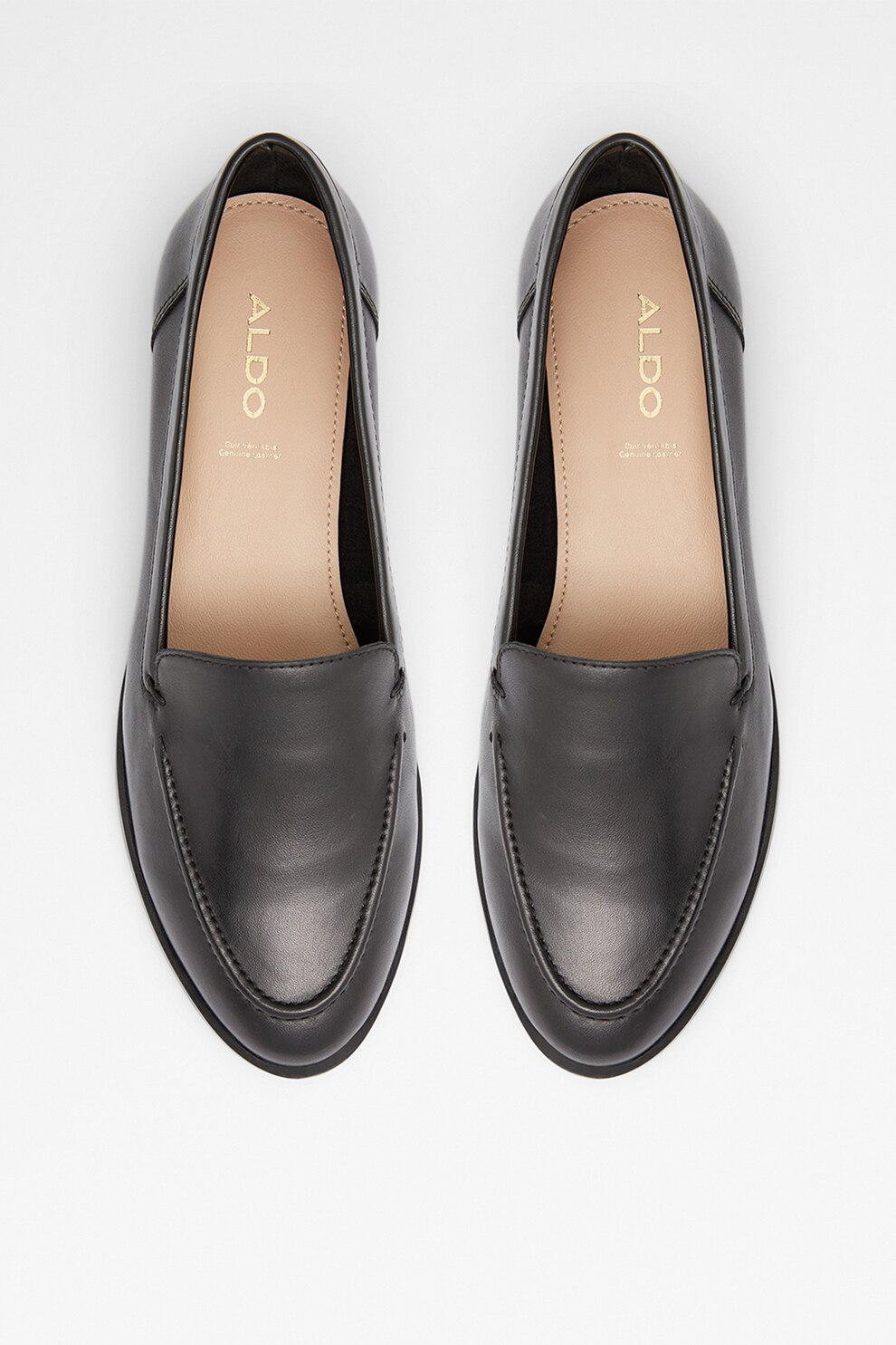 Aldo, Pantofi loafer de piele, cu toc Gililiaflex - eMAG.ro