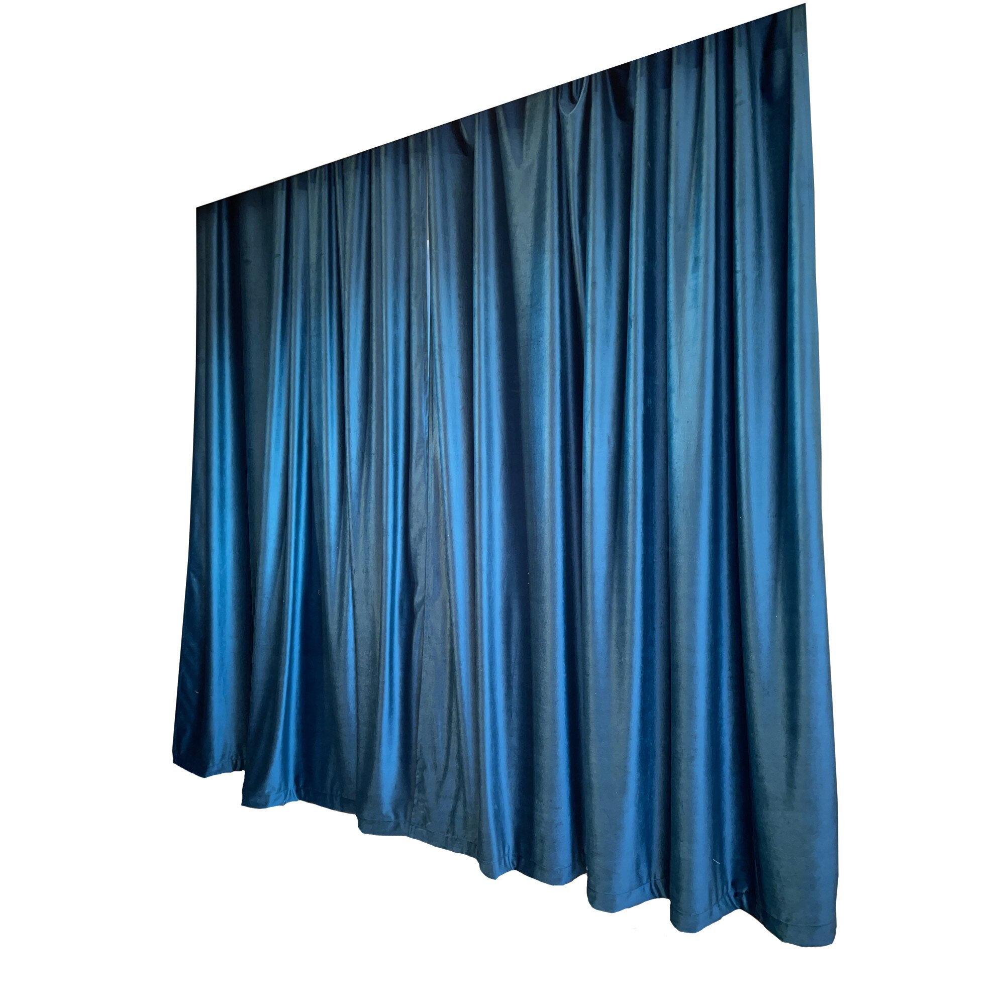 Set doua draperii Catifea Turcoaz Inchis 2x100x225 cm, cu rejansa - eMAG.ro