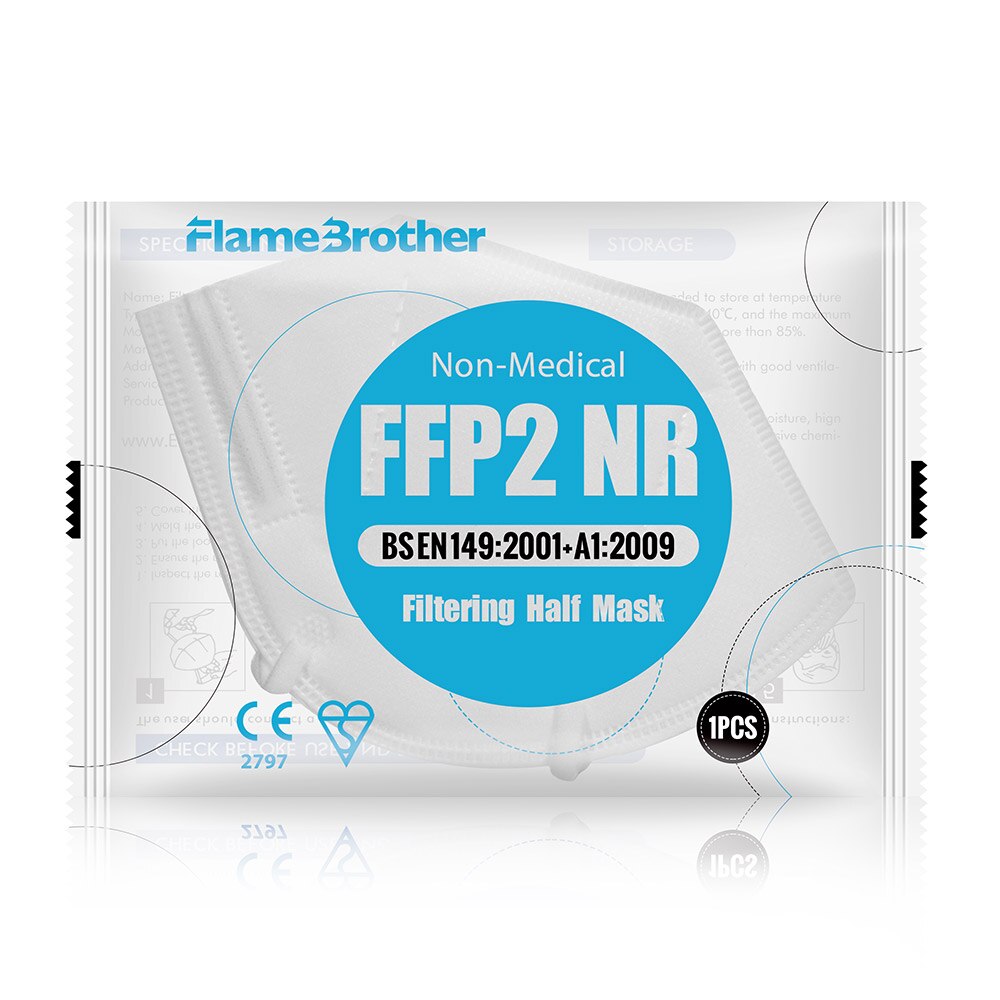 Set 100 masti de protectie standard FFP2/KN95 din 5 straturi, CE 2797 ...