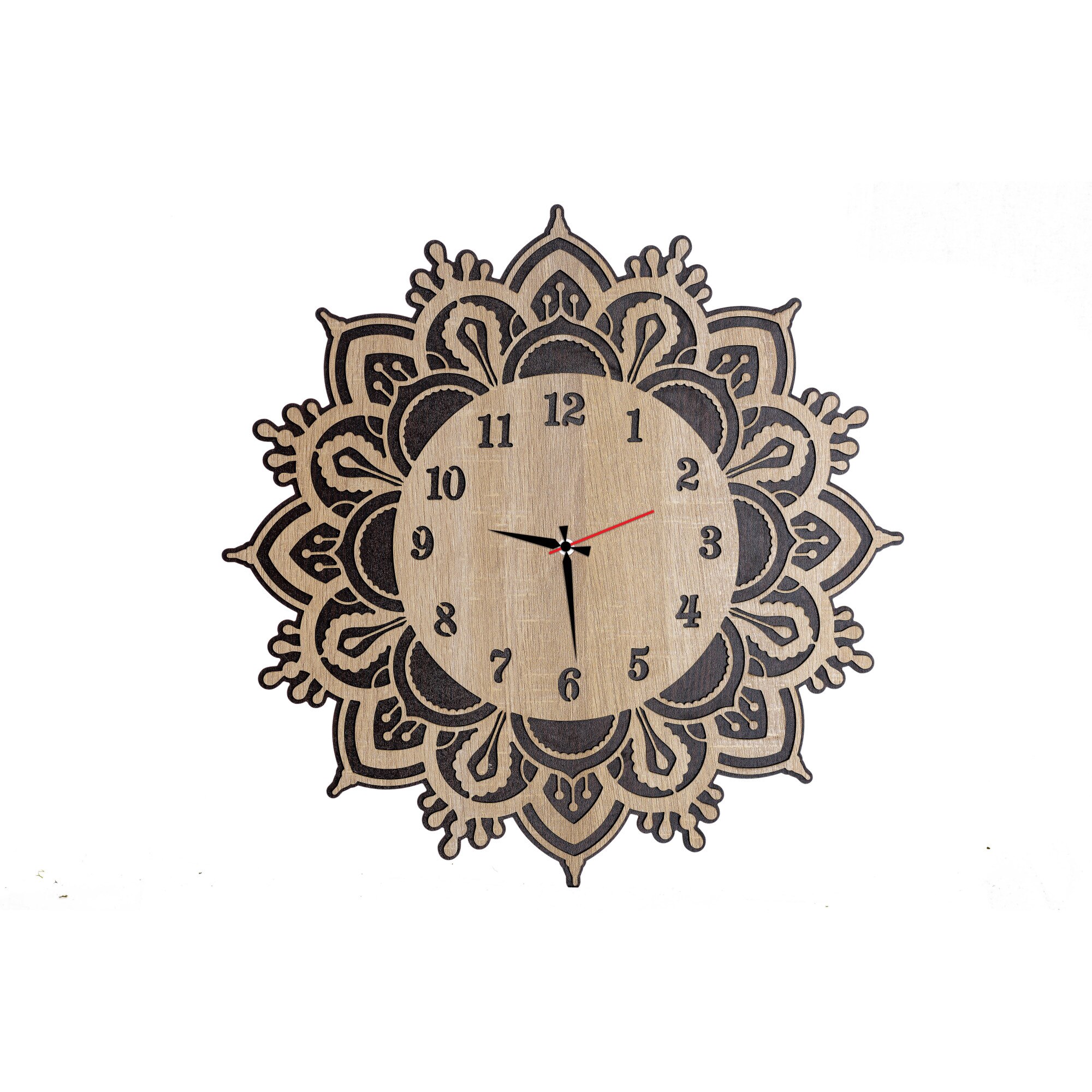 Ceas decorativ din lemn, DekoLaser, CL1014, 35 cm - eMAG.ro