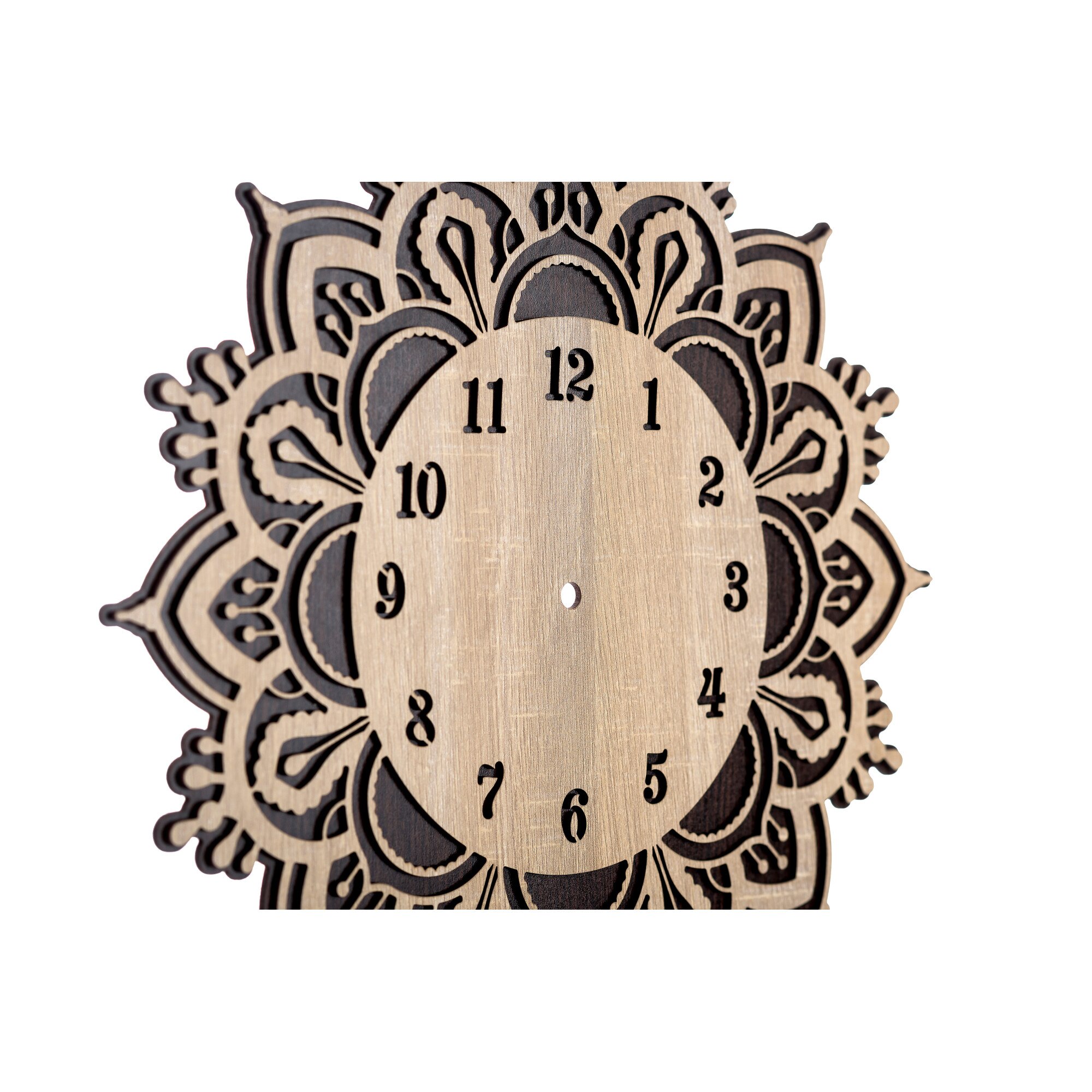 Ceas decorativ din lemn, DekoLaser, CL1014, 35 cm - eMAG.ro