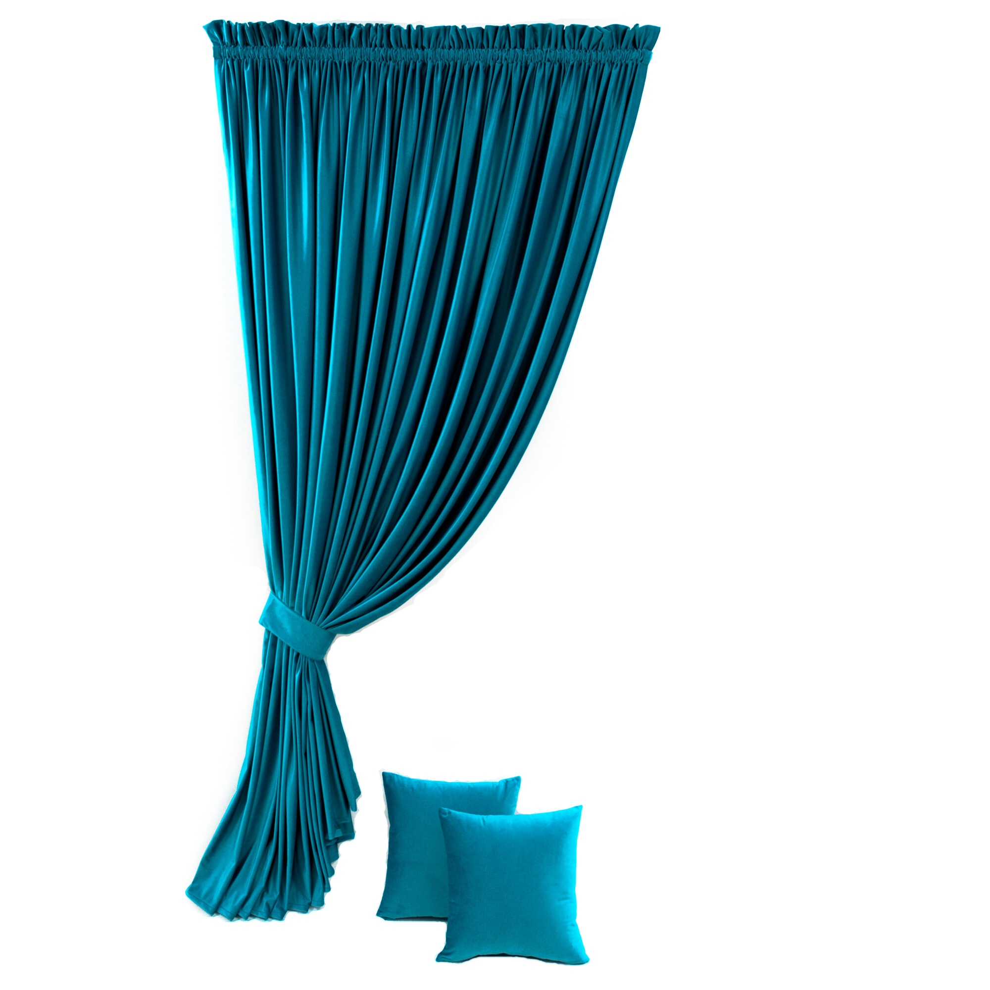 Perna decorativa din catifea, turcoaz 45x45 cm - eMAG.ro