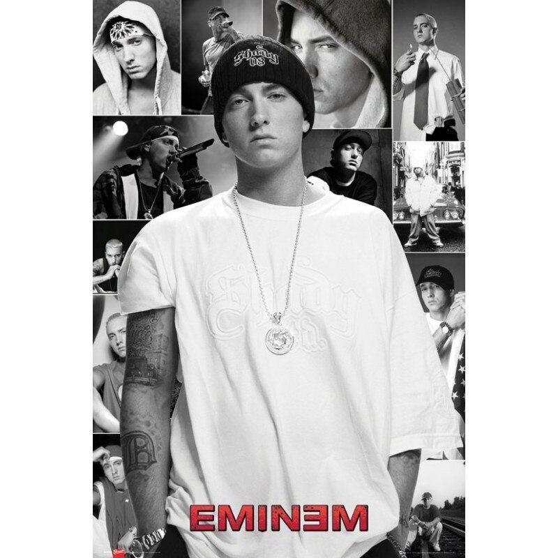 Eminem Collage Poszter 61x91.5cm, Fekete - eMAG.hu