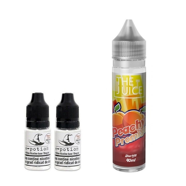 Pachet Lichid Tigara Electronica The Juice - Peachy Promise ,6mg/ml ,60ml cu Nicotina - eMAG.ro