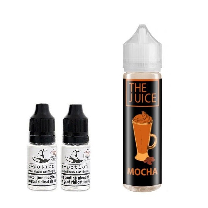 Pachet Lichid Tigara Electronica The Juice - Mocha ,6mg/ml ,60ml cu Nicotina - eMAG.ro