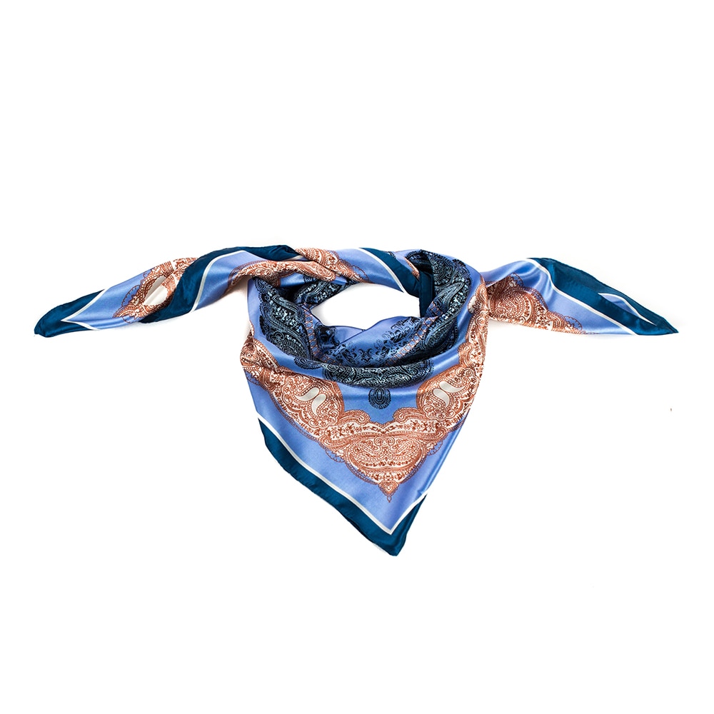 Batic dama Pami Elegance, 90x90 cm, Bleu - eMAG.ro