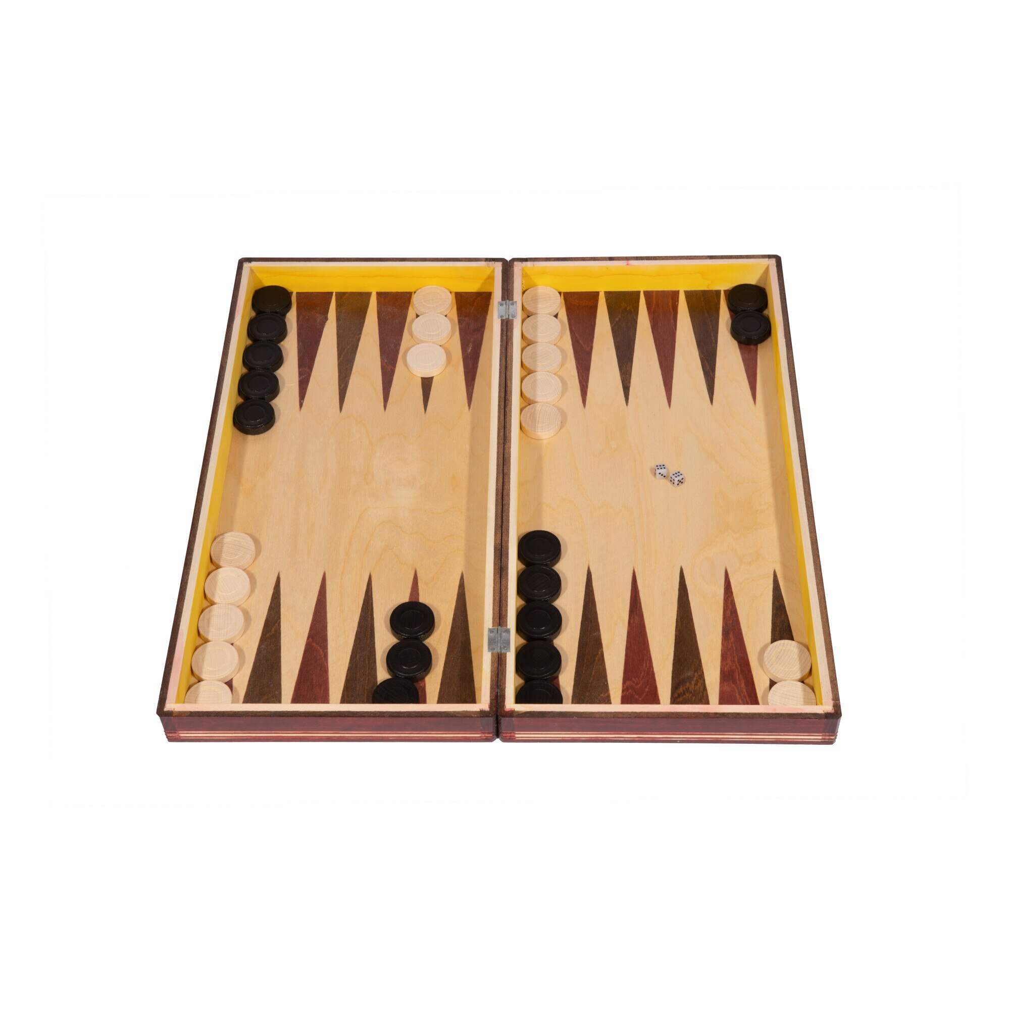 Joc de table si sah, lemn, rosu, 3.8x26x26 cm - eMAG.ro